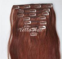 China 7A Brazilian Remy Human Hair Clip In Extensions 16-24 Inch Color 6# for sale