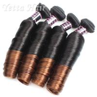 China Colored Ombre Indian Virgin Human Hair Weave Egg Curl 8-30 Inch 100g No Smell for sale