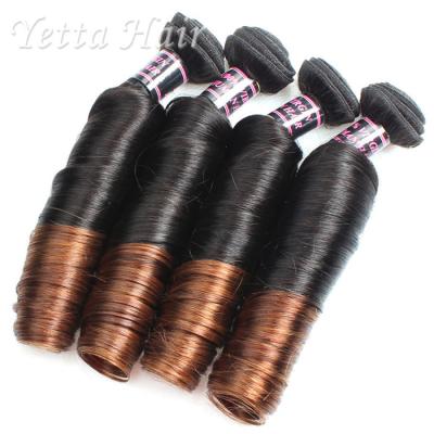 China Colored Ombre Indian Virgin Human Hair Weave Egg Curl 8-30 Inch 100g No Smell for sale