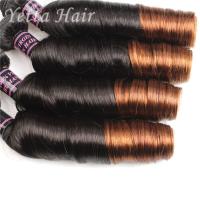 China Colored Ombre Indian Virgin Human Hair Weave Egg Curl 8-30 Inch 100g No Smell for sale