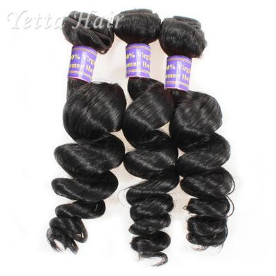 China 7A Grade Unprocessed Cambodian Virgin Hair Loose Wave 12-30 Inches Double Weft Extensions for sale