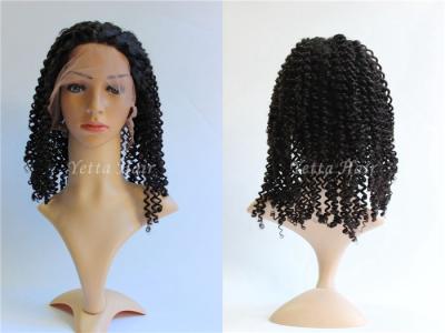 China 20 Inch Kinky Curly Virgin Human Hair Full Lace Wig for Black Women 150 Density for sale