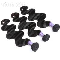 China Color 1B Cambodian Virgin Hair Body Wave 100g Remy Human Hair Weave 7A Grade for sale