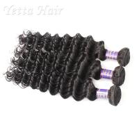 China Cambodian Virgin Hair Deep Curly Bundles 100g 7A Grade Natural Color No Shedding for sale