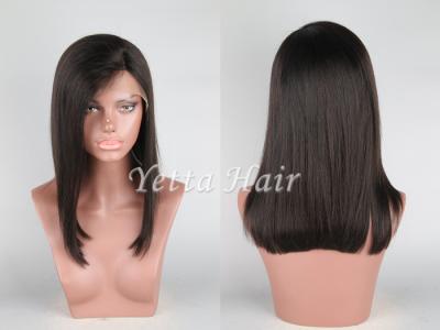 China Glueless Short Full Lace Front Wig Human Hair Silky Straight 12-36 inch for sale