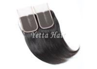 China 7A Grade 130% Density Hand Tied Virgin Hair Lace Closure 8-24 Inch Long Lasting for sale