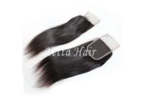 China 7A Grade 130% Density Hand Tied Virgin Hair Lace Closure 8-24 Inch Long Lasting for sale