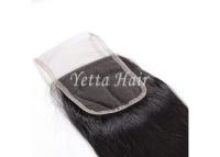 China 7A Grade 130% Density Hand Tied Virgin Hair Lace Closure 8-24 Inch Long Lasting for sale
