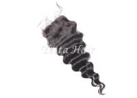 China Brazilian Loose Wave Lace Closure 100% Natural Human Hair 8-24 Inch No Shedding No Tangle for sale