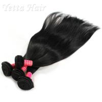 China 6A Virgin Brazilian Hair Straight 1B Black 100g Can Be Dyed and Ironed for sale