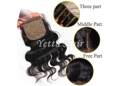 China 4x4 Silk Base Lace Top Closure Brazilian Virgin Hair Body Wave 8-20 Inch for sale