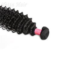 China Deep Wave Cambodian Peruvian Virgin Hair 100g Natural Black 1B No Shedding for sale