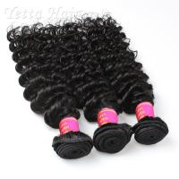 China Deep Wave Cambodian Peruvian Virgin Hair 100g Natural Black 1B No Shedding for sale
