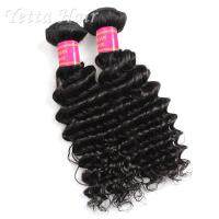 China Real Deep Wave Peruvian Virgin Hair Extensions 100g 12-30 Inch No Animal Hair for sale