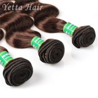 China 7A Peruvian Virgin Body Wave Hair Bundles 12-24 Inch Dark Brown No Foul Odor for sale
