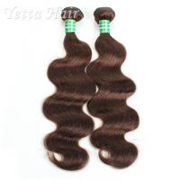 China Dark Brown Body Wave Human Hair Weave 12-24 Inch 7A Virgin Remy Curly Hair Extensions for sale