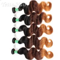 China 7A Real Indian Virgin Hair Weave 100g Three Tone Body Wave Hair Extensions 12-28 Inch for sale