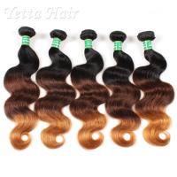 China 7A Real Indian Virgin Hair Weave 100g Three Tone Body Wave Hair Extensions 12-28 Inch for sale