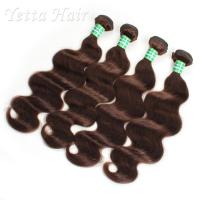 China 7A Virgin Hair Extensions Dark Brown Wavy 100g 12-30 Inch No Chemical for sale