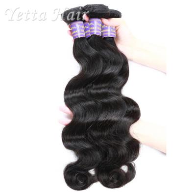 China 7A Malaysian Virgin Body Wave Hair Extensions 10-30inch Natural Black Human Hair Weft for sale