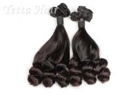 China Brazilian Virgin Funmi Hair Weave 8 to 18 Inch Double Drawn Curly Human Hair 100g for sale