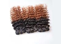 China Ombre Virgin Brazilian Hair Deep Wave Two Tone Hair Extensions 1b/30 12-30 Inches for sale