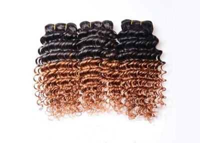 China Ombre Virgin Brazilian Hair Deep Wave Two Tone Hair Extensions 1b/30 12-30 Inches for sale