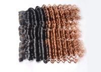 China Ombre Virgin Brazilian Hair Deep Wave Two Tone Hair Extensions 1b/30 12-30 Inches for sale