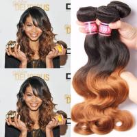 China Brazilian Virgin Hair Body Wave Ombre Human Hair Extensions 1b 30 10 30 Inch 100g for sale