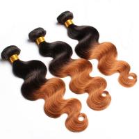 China Brazilian Virgin Hair Body Wave Ombre Human Hair Extensions 1b 30 10 30 Inch 100g for sale
