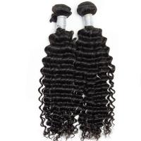 China Peruvian Deep Wave Human Hair Weave 100% Virgin Curly Hair Extensions 10-30 Inch 100g for sale