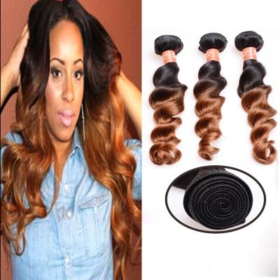 China Yetta Hair 1B/30 Ombre Body Wave Human Hair Extensions 100g 18 Inch Brazilian Virgin Hair Weave for sale