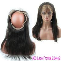 China Brazilian Virgin Straight Hair 360 Lace Frontal Band with Baby Hair 10-20 Inch for sale