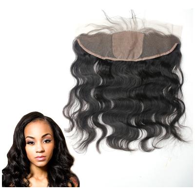 China 13x4 Ear to Ear Silk Base Lace Front Hair Closure Body Wave 100% Virgin Human Hair 8-24 inch for sale