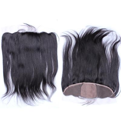 China 13x4 Brazilian Straight Silk Base Lace Frontal 100% Human Hair With Baby Hair Free Part 8-24 Inch for sale