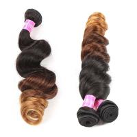 China 7A Grade Peruvian Loose Wave Ombre Human Hair Extensions 100g 12-30 Inch 3 Tone Hair Weave for sale