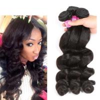 China Grade 7A Virgin Peruvian Human Hair Weave Peruvian Loose Wave Color 1B for sale