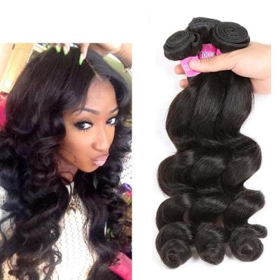 China Grade 7A Virgin Peruvian Human Hair Weave Peruvian Loose Wave Color 1B for sale