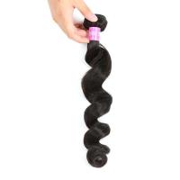 China Grade 7A Virgin Peruvian Human Hair Weave Peruvian Loose Wave Color 1B for sale