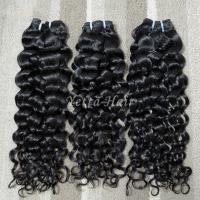 China 7A Malaysian Virgin Curly Hair Extensions Wet and Wavy 100g 1B# Natural Black for sale