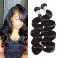 China Natural Black 7A Peruvian Body Wave Virgin Hair Bundles 100g 12-30 Inch No Smell for sale