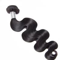 China Natural Black 7A Peruvian Body Wave Virgin Hair Bundles 100g 12-30 Inch No Smell for sale