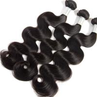 China Natural Black 7A Peruvian Body Wave Virgin Hair Bundles 100g 12-30 Inch No Smell for sale