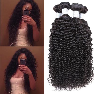 China Kinky Curly Peruvian Virgin Human Hair Weave 6A Grade 10-30 Inch Natural Color for sale