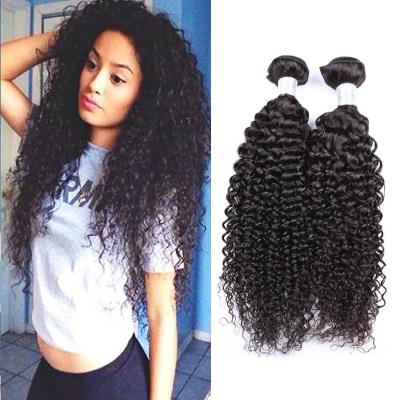 China Virgin Kinky Curly Hair 7A Peruvian Human Hair Weave Extensions 3 Bundles 12-30 Inch for sale