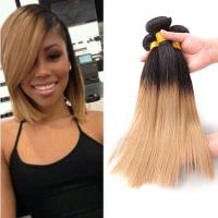 China 7A Brazilian Virgin Hair Straight Ombre Human Hair Extensions 1B 27 Color 100g 12-26 Inch for sale