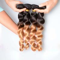 China Brazilian Ombre Remy Human Hair Extensions Loose Wave 10-26 Inch 1B/27 Blonde for sale