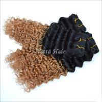 China 7A Grade Deep Wave Ombre Human Hair Extensions 1B/27 Two Tone 100g 10-26 Inch for sale