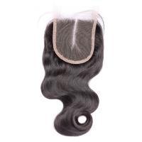 China Brazilian Virgin Hair Lace Top Closure Body Wave 8-24 Inch 100% Unprocessed Natural Color for sale