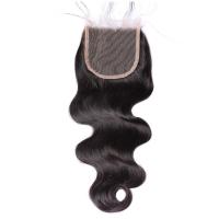 China Brazilian Virgin Hair Lace Top Closure Body Wave 8-24 Inch 100% Unprocessed Natural Color for sale